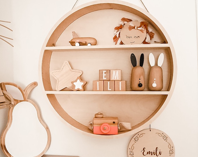 Round Shelf With Sections Asian Style Rosewood Free Standing Shelf - Etsy