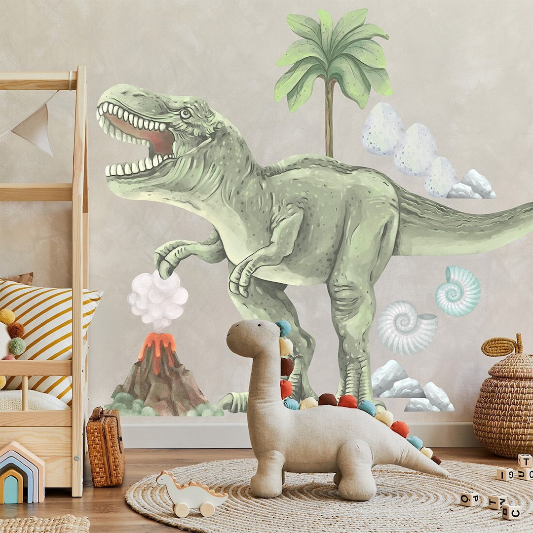 Jumbo T-rex Dinosaur Wall Decal - Kids Nursery Decor, Huge ...