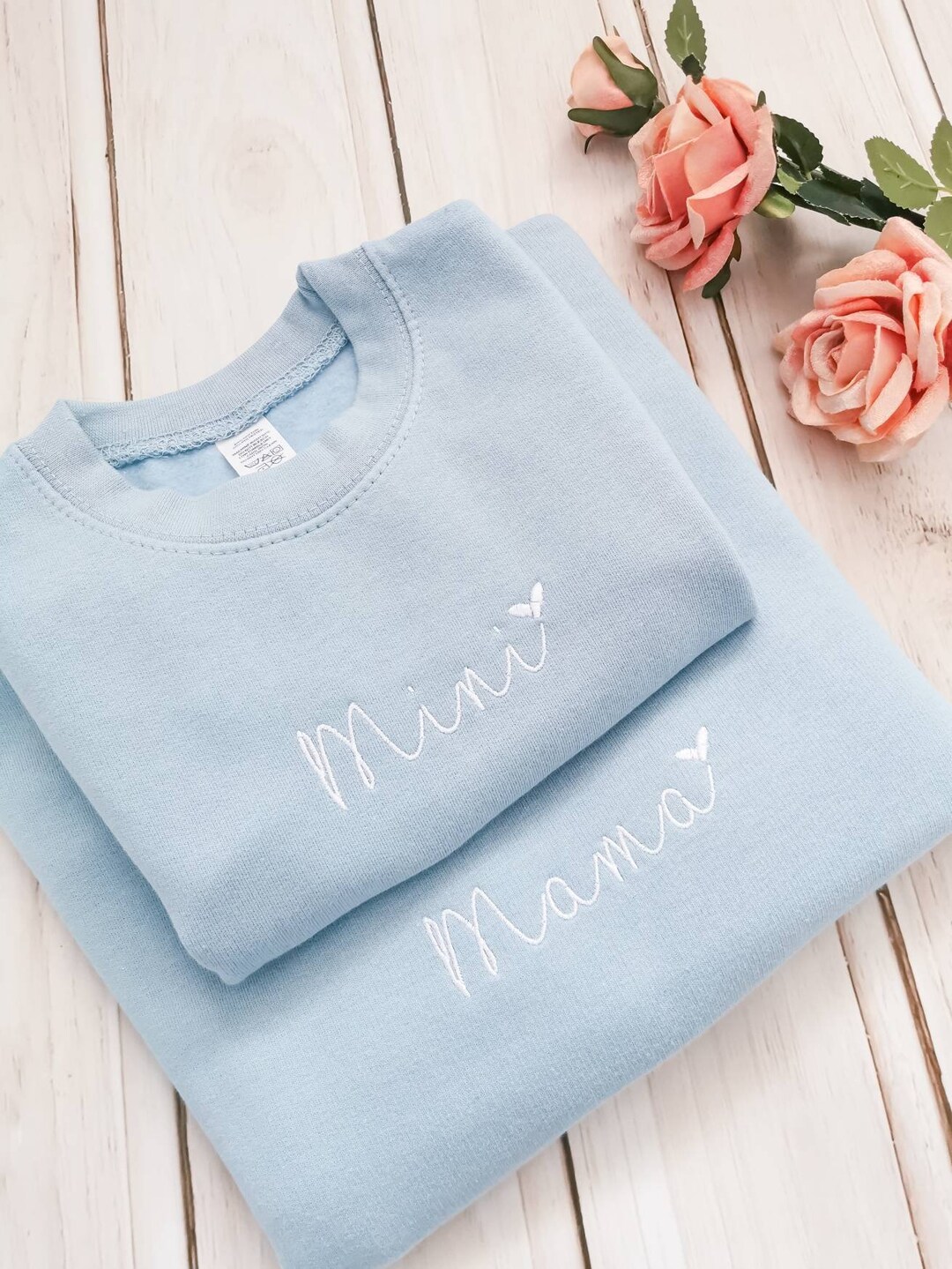 Mama and Mini Sweaters / Embroidered Matching Jumper / Twinning Outfits ...