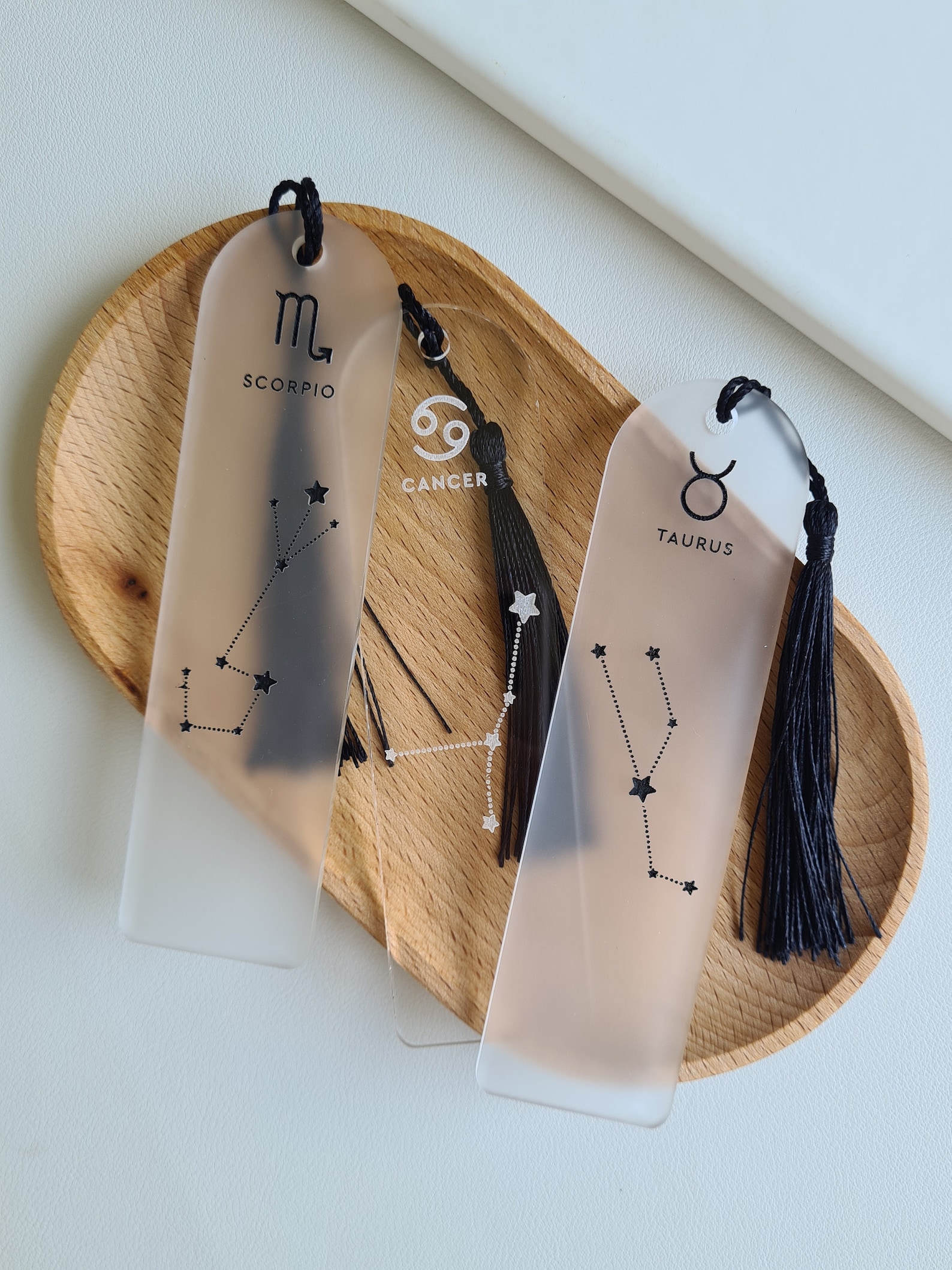 Astrology Bookmark Acrylic Horoscope Bookmark Engraved Zodiac Star Sign ...