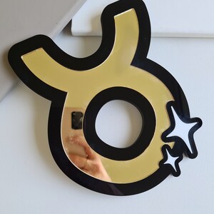 Zodiac Sign Mirror Art Horoscope Home Decor Personalised Astrology Gift ...