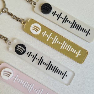 Spotify Code Keyring Custom Song Scan Spotify Keychain Personalized ...