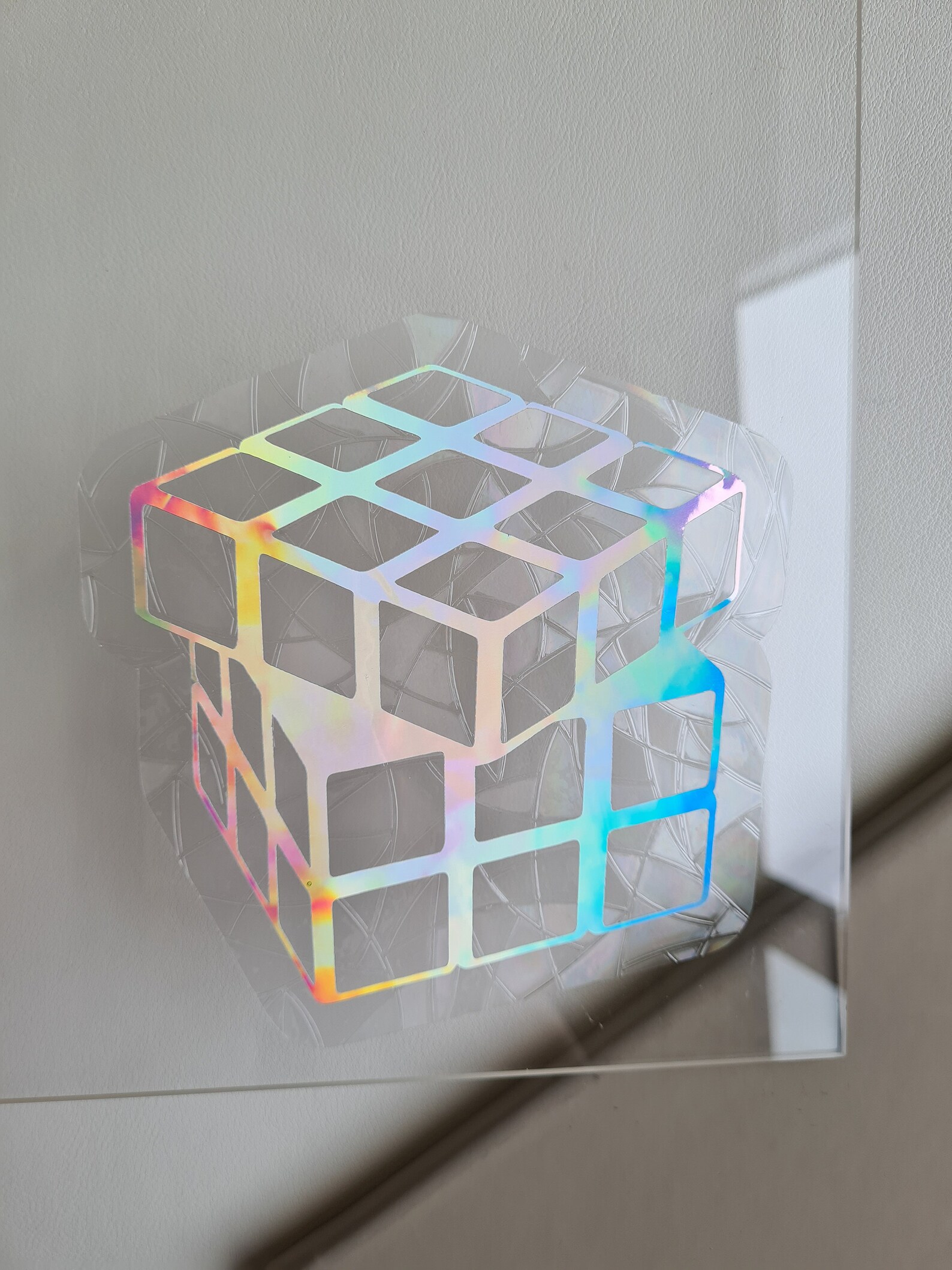 Rubik's Cube Sun Catcher Sticker Rubiks Cube Rainbow Maker Window Cling ...