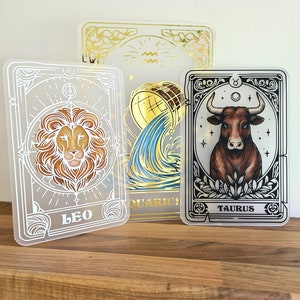 Star Sign Tarot Card Art Hand-painted Astrology Signage Tarot Wall Art ...