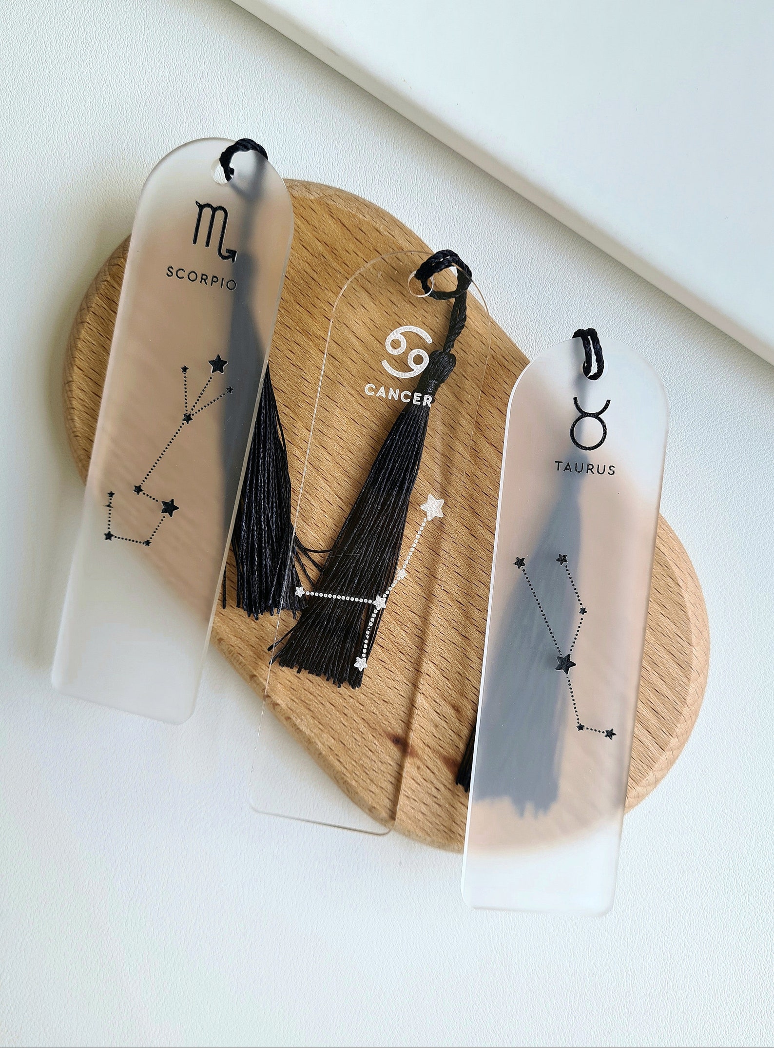 Astrology Bookmark Acrylic Horoscope Bookmark Engraved Zodiac Star Sign ...