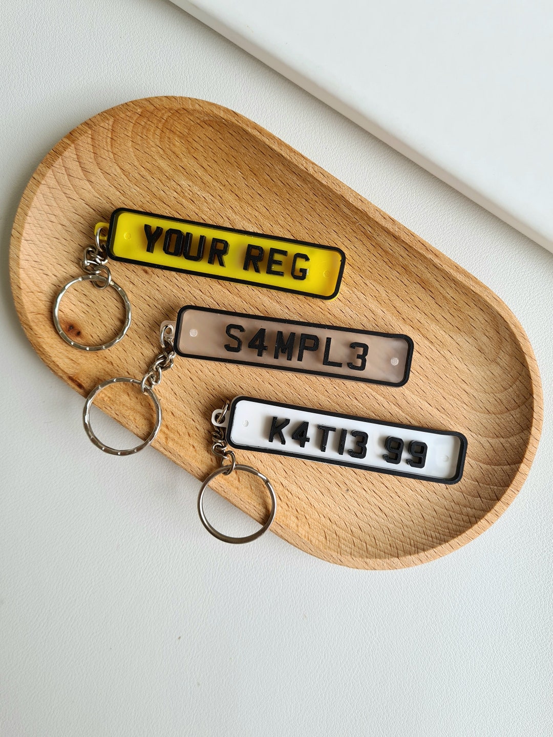 Custom Number Plate Keyring Personalized License Plate Keychain Car ...