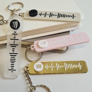 Spotify Code Keyring Custom Song Scan Spotify Keychain Personalized ...