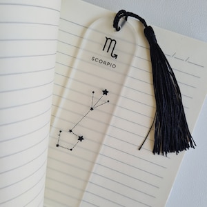 Astrology Bookmark Acrylic Horoscope Bookmark Engraved Zodiac Star Sign ...