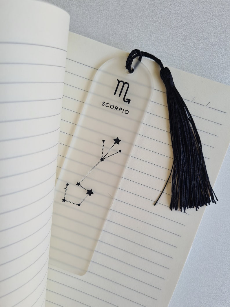 Astrology Bookmark Acrylic Horoscope Bookmark Engraved Zodiac Star Sign ...