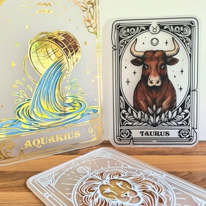 Star Sign Tarot Card Art Hand-painted Astrology Signage Tarot Wall Art ...