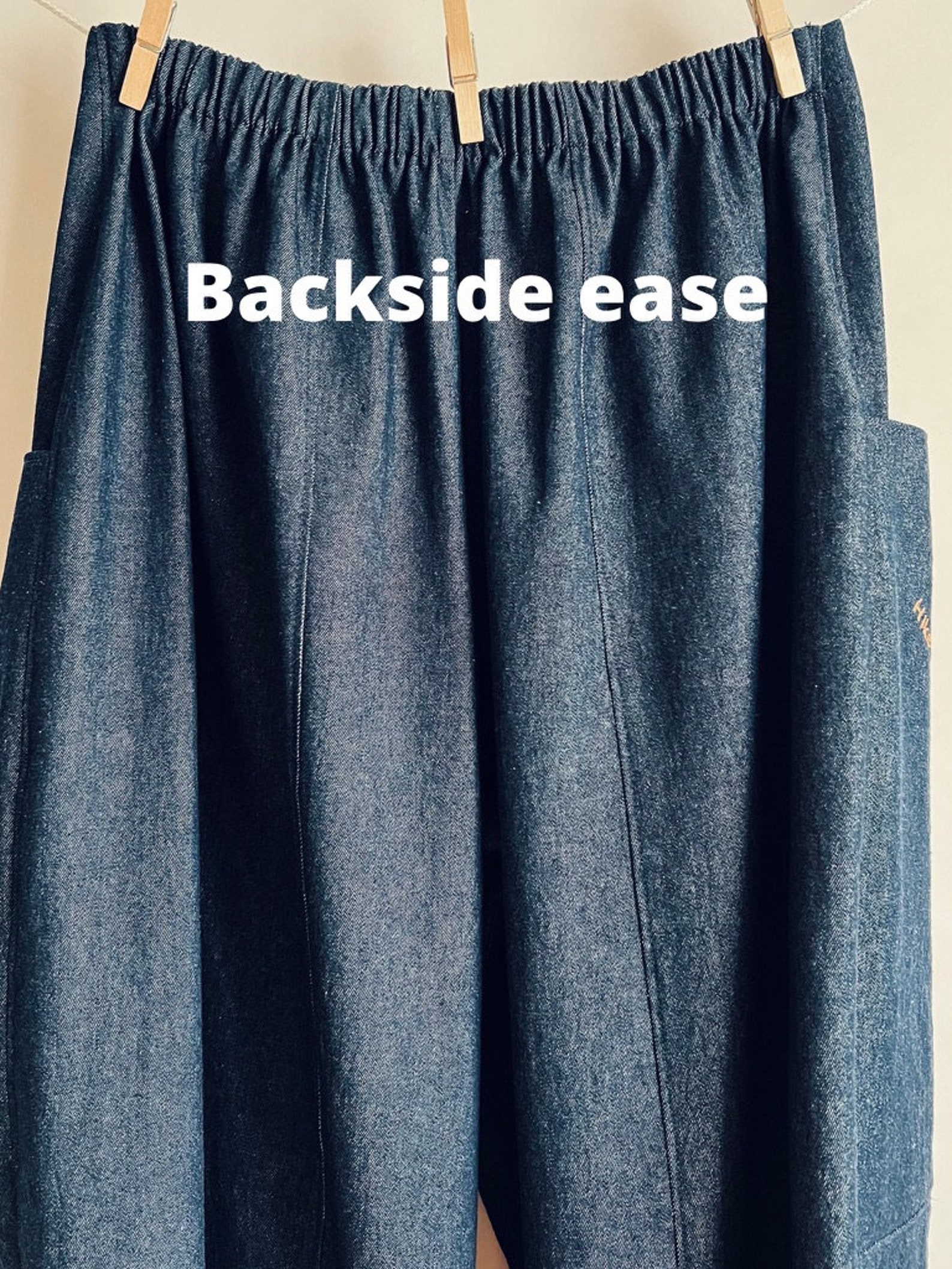 Denim Embroidered Barrel Pants - Etsy