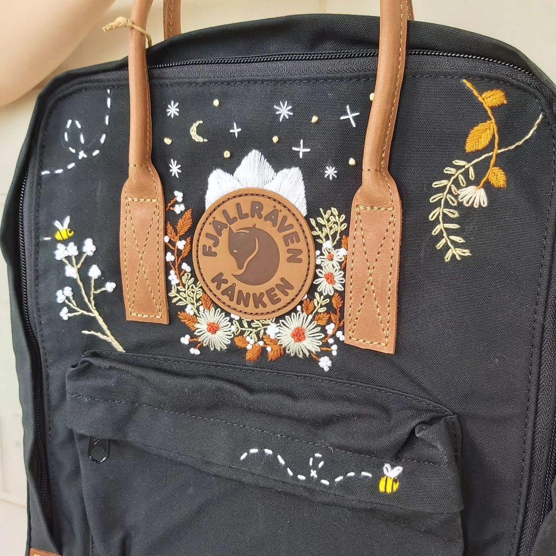 Hand Embroidery on Fjallraven Kanken Backpack / Kanken Backpack ...