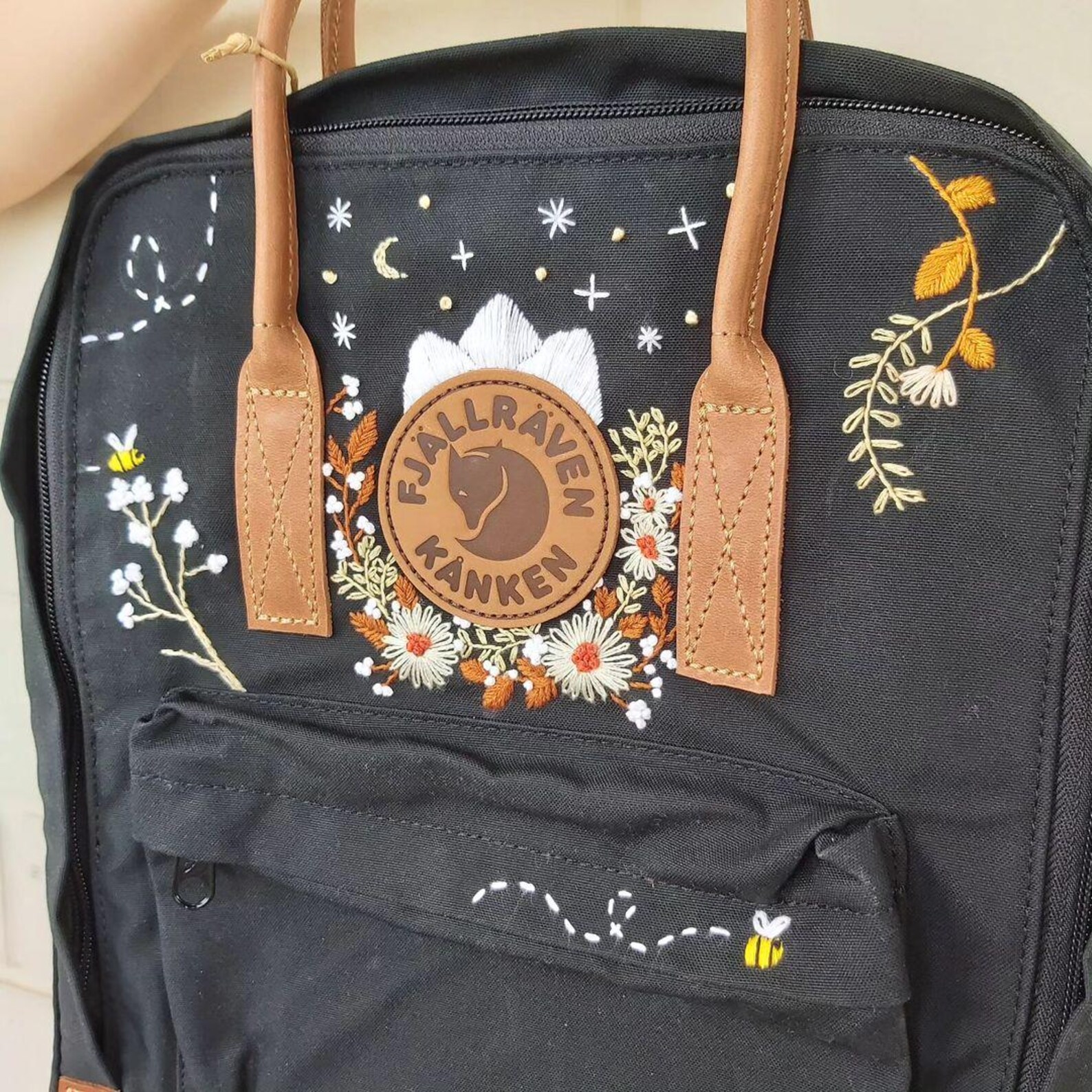 Hand Embroidery on Fjallraven Kanken Backpack / Kanken Backpack ...