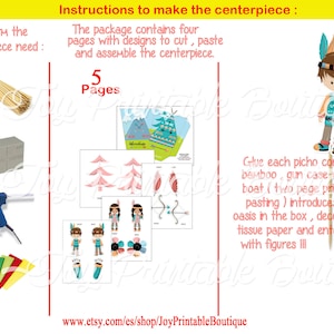 Printable Centerpiece " NATIVE American" (instant Download) - Etsy