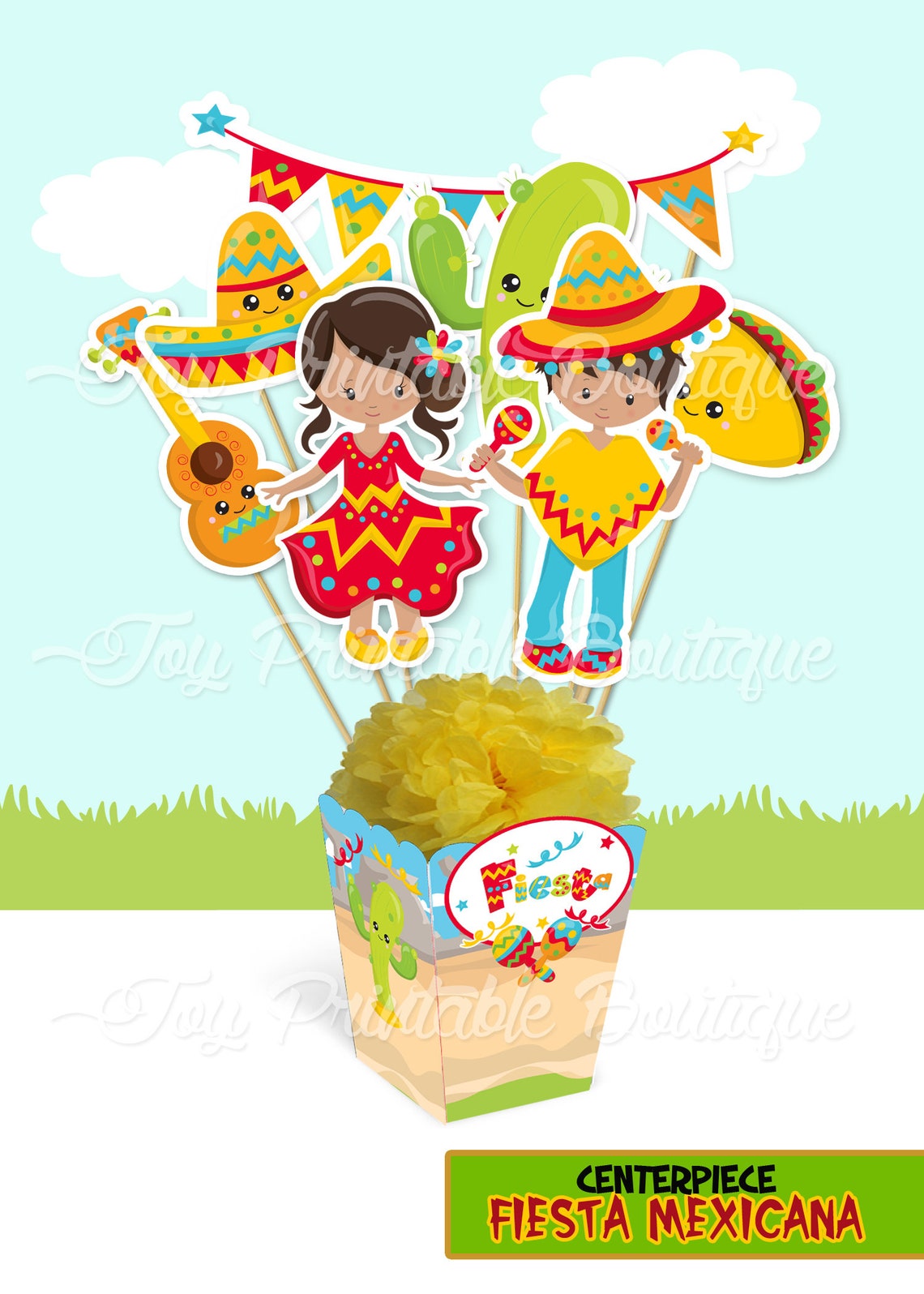 Printable Centerpiece fiesta Mexicana instant Download Digital Items ...