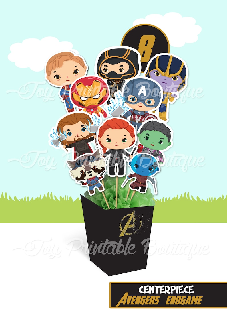 Printable Centerpiece "avengers Endgame" (instant Download) - Etsy