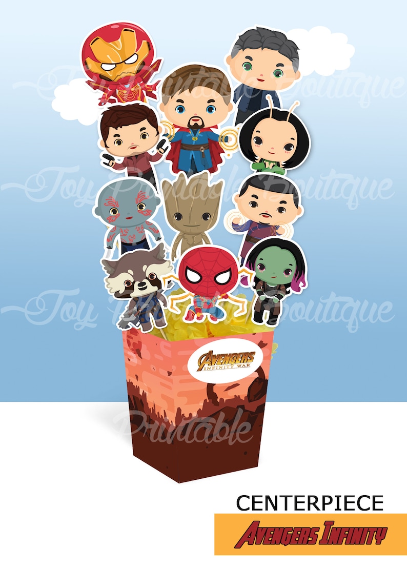 Printable Centerpiece "avengers Infinity" (instant Download) Digital ...