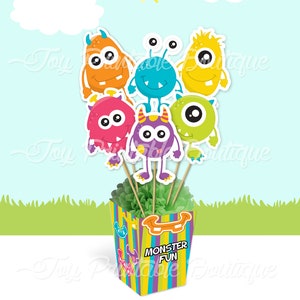 Printable Centerpiece "monster" (instant Download) Digital Items Are ...