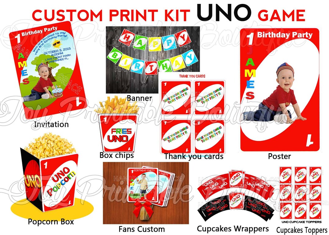 Custom Printable Kit "uno" (instant Download) - Etsy