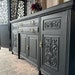 Painted Antique Sideboard Victorian Sideboard Heavily Carved Commission ...