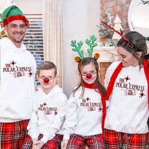 Choose Your Name the Polar Express Personalised Family Matching Hoodies ...