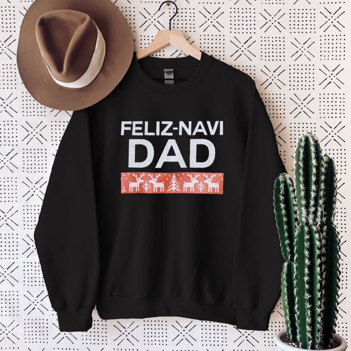 Feliz Navi-dad Black Christmas Sweatshirt - Etsy