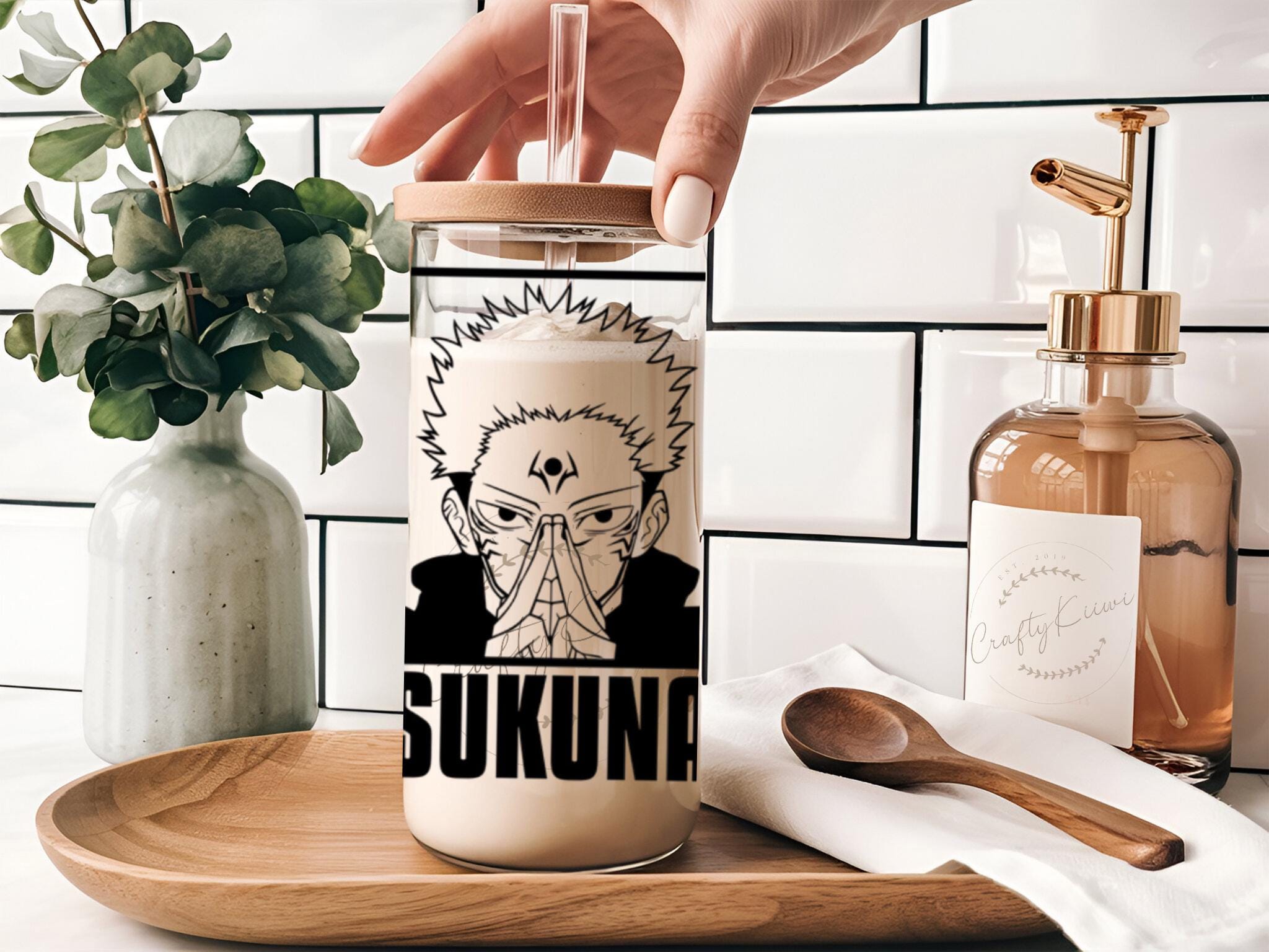 Gojo JJK, Sukuna Anime Glass Cup, Anime Coffee Cup,cute Cup,anime Gifts ...