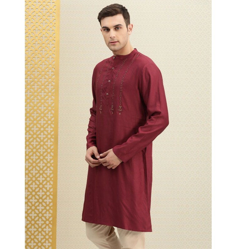 Custom Made Eid Pakistani Men Embroidery Kurta Pajama Set - Etsy