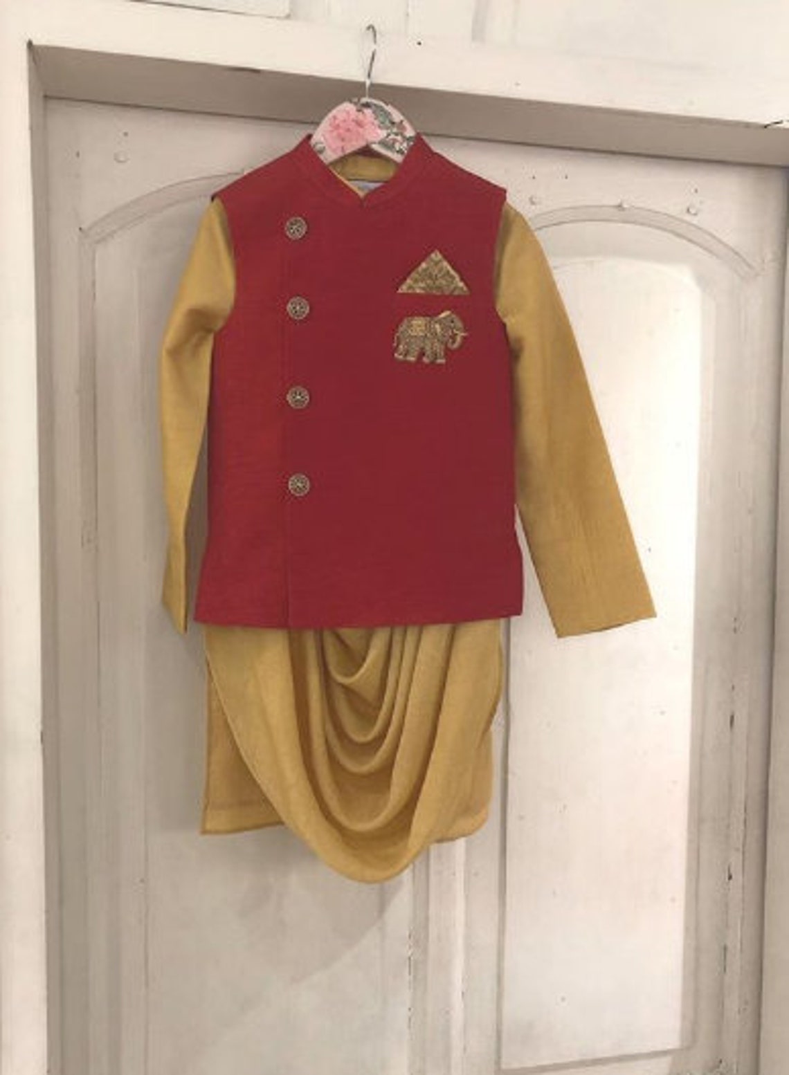 Mustard Colour Designer Qurta Pyjama for Boys Kids / Qurta - Etsy