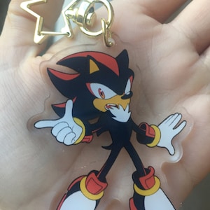 Shadow the Hedgehog 2.5 Acrylic Charm - Etsy