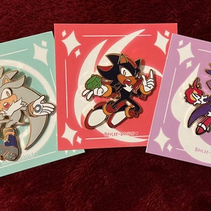 Shadow the Hedgehog 1.5" Enamel Pin - Etsy