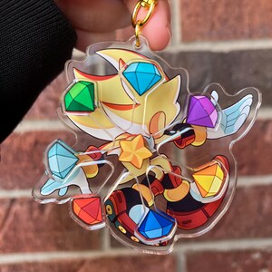 Super Sonic & Shadow Spinning Acrylic Keychains - Etsy