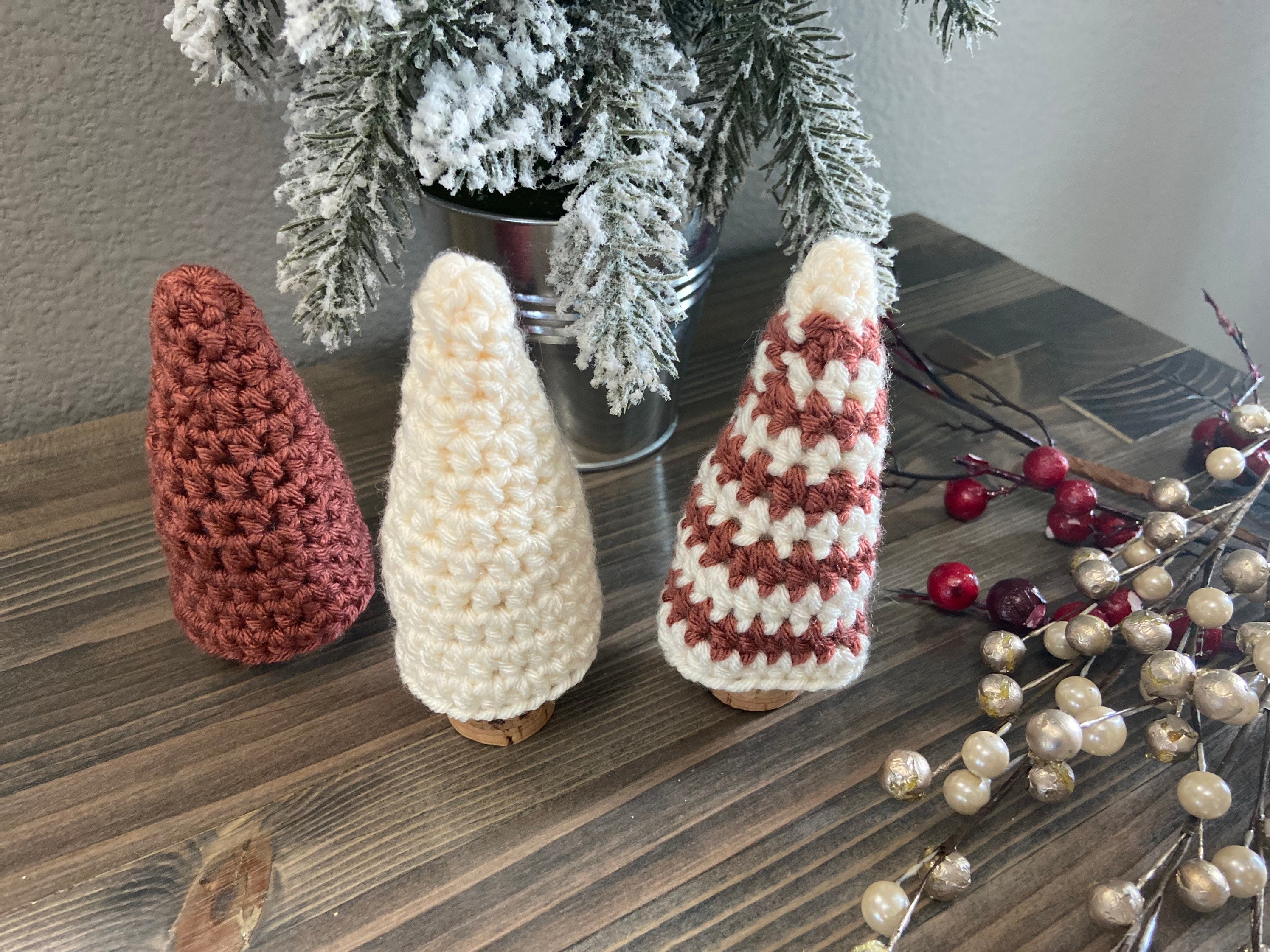 Farmhouse Mini Crochet Christmas Tree | Etsy