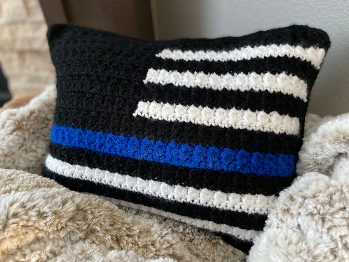 Line of Peace Pillow Blue Line Police Decor Police Officer | Etsy