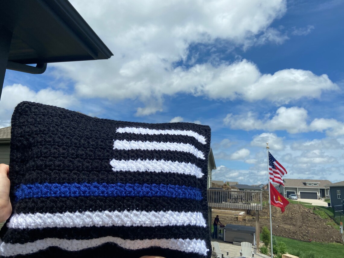 Line of Peace Pillow Blue Line Police Decor Police Officer | Etsy