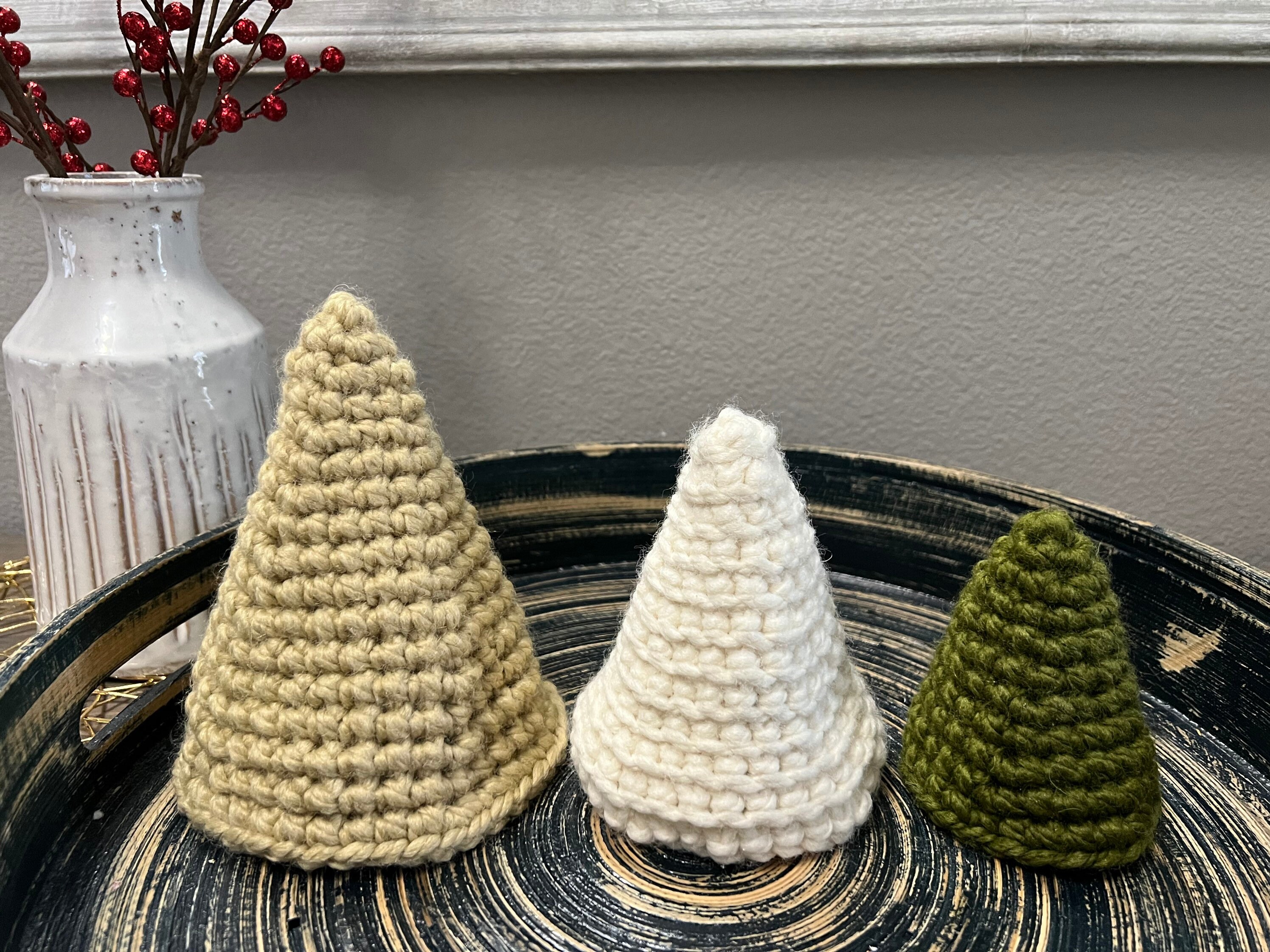 CROCHET PATTERN Tiered Crochet Evergreen Trees Reversible | Etsy