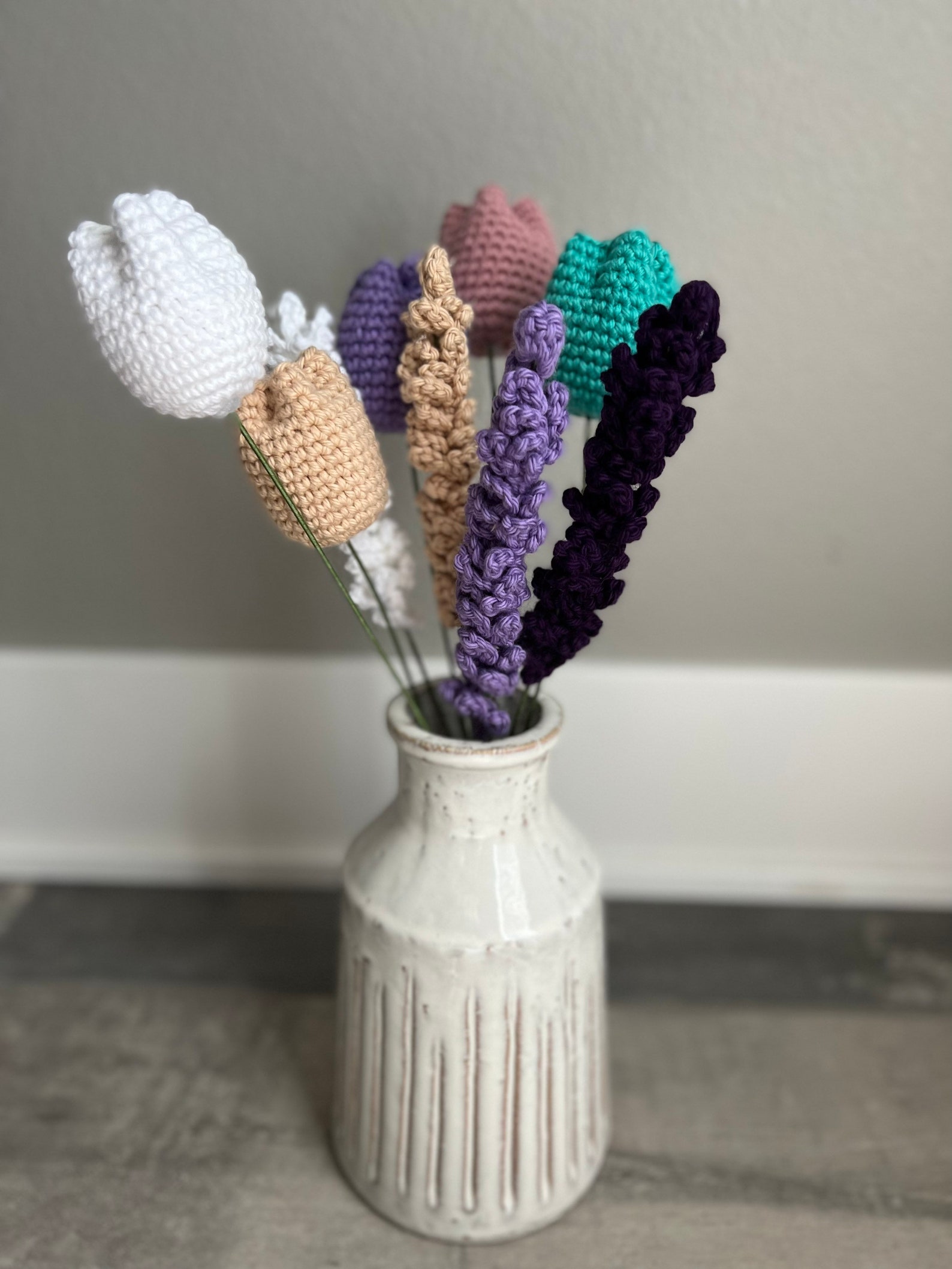 Crochet Floral Bouquet Spring Home Decor Crochet Bouquet - Etsy