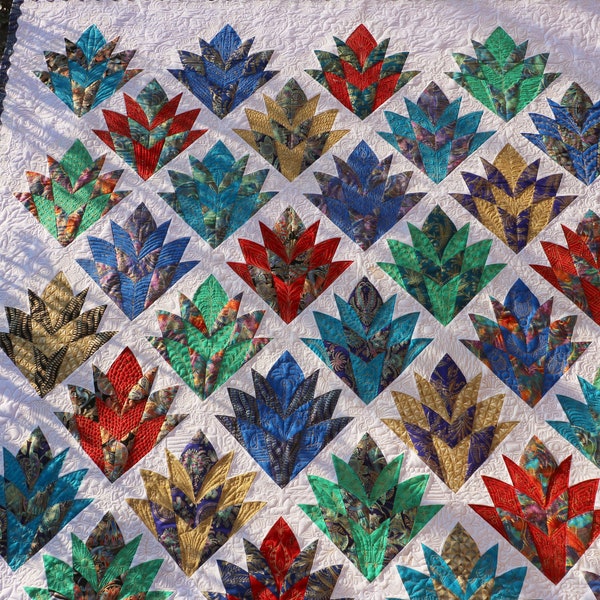 Patchwork Quilt Fan Pattern - Etsy