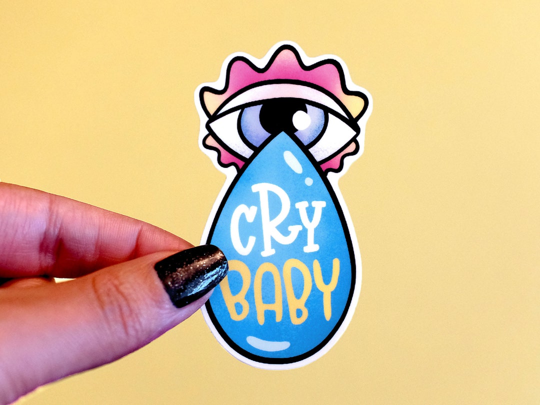 Cry Baby Vinyl Sticker, Evil Eye for Water Bottle, Emo Sticker for ...