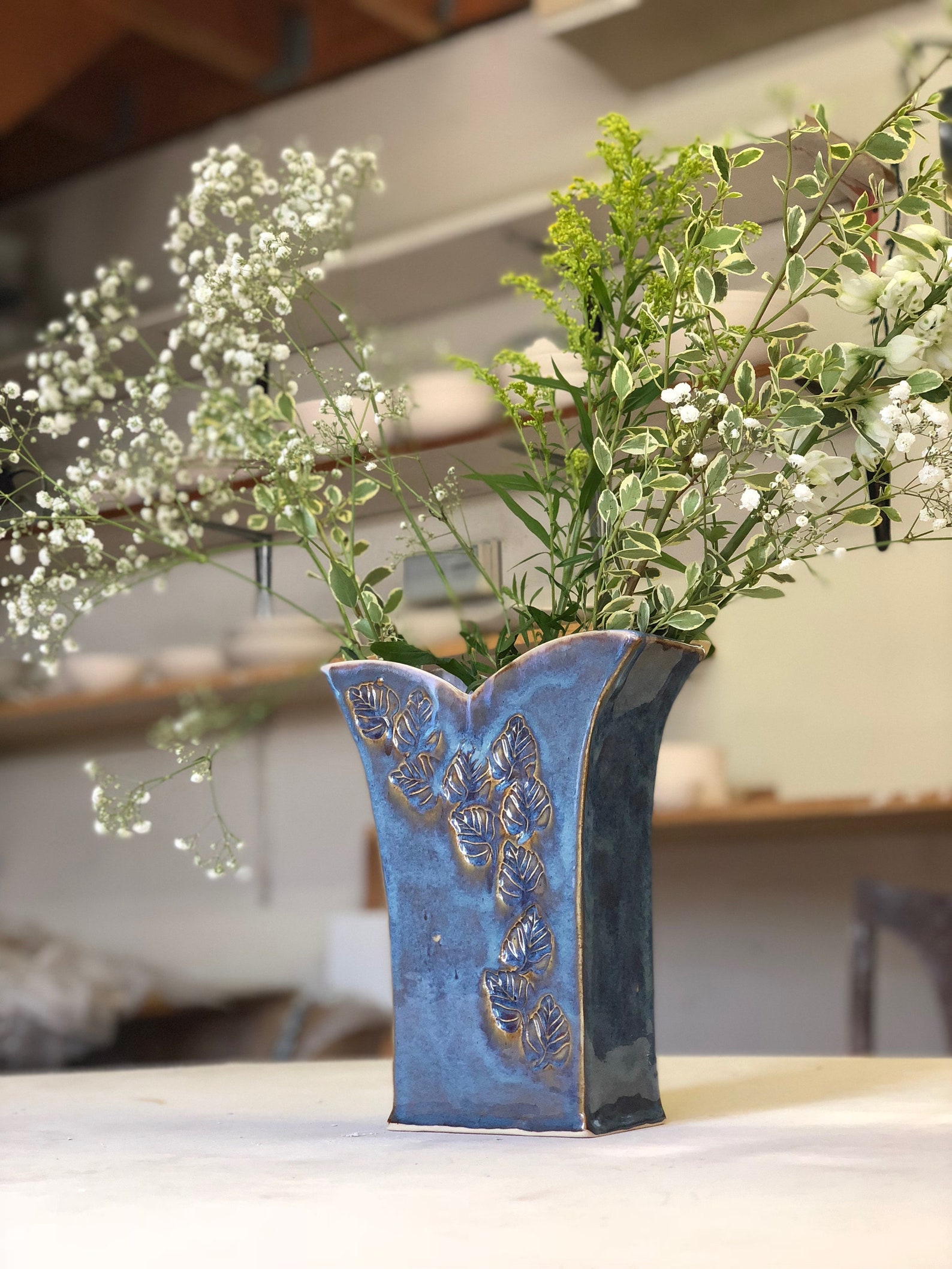 Handmade Ceramic Slab Vase | Etsy