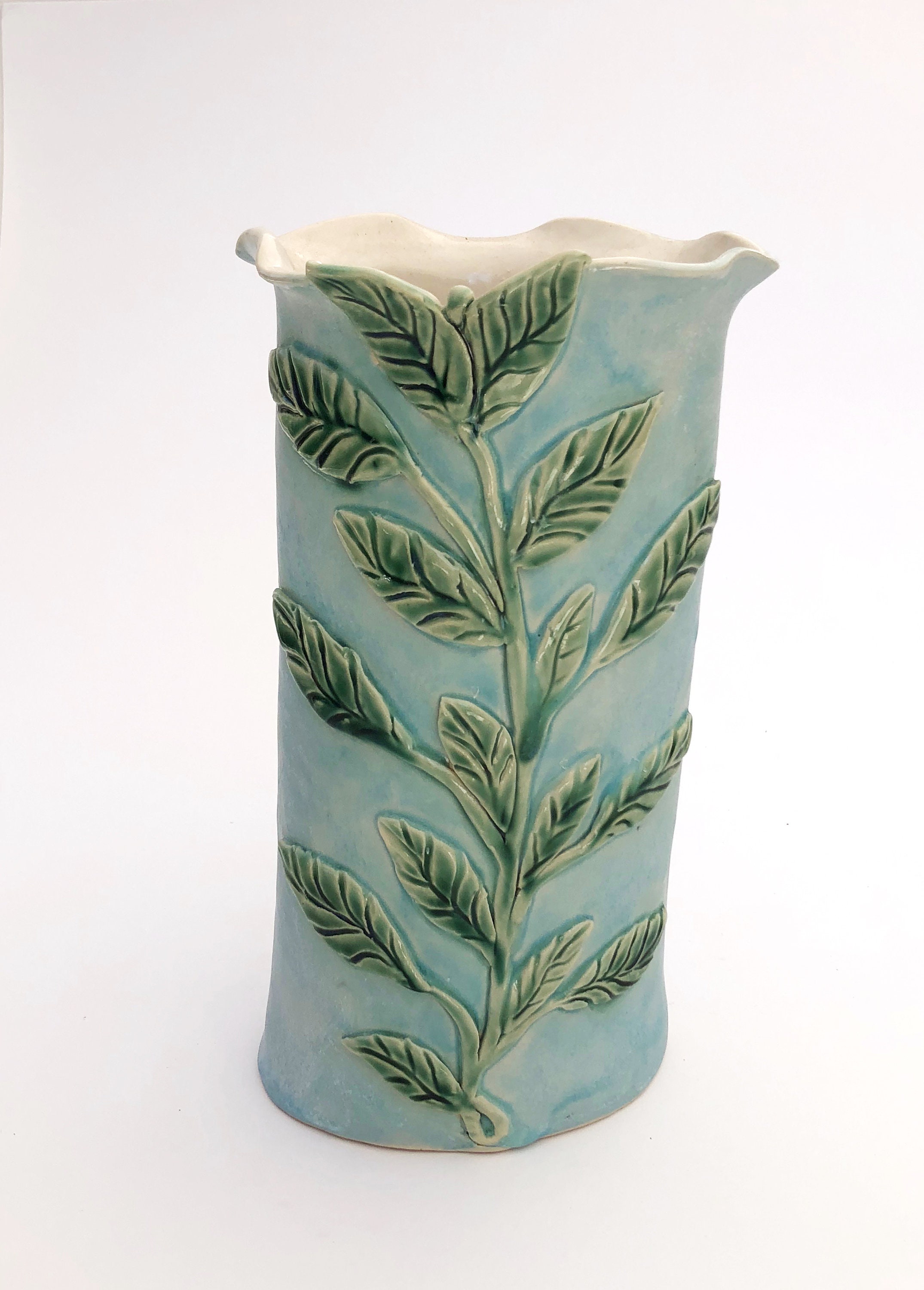 Clay Slab Vases Monumental Square Slab Constructed Studio Pottery Vase