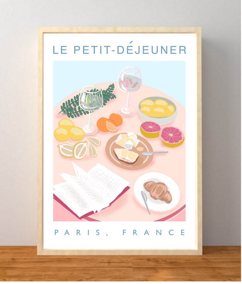 Le Petit-dejeuner French Breakfast Art Print French Art - Etsy UK
