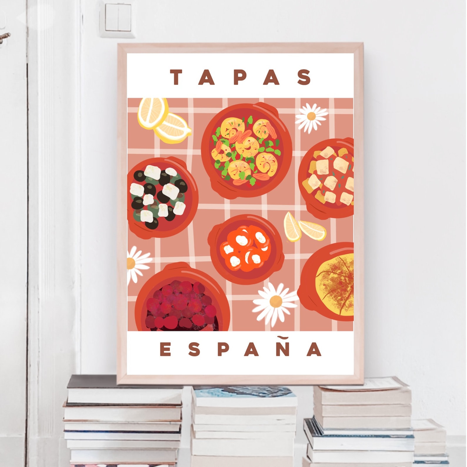 Spanish Tapas Retro Vintage Print Kitchen Decor Food Art | Etsy