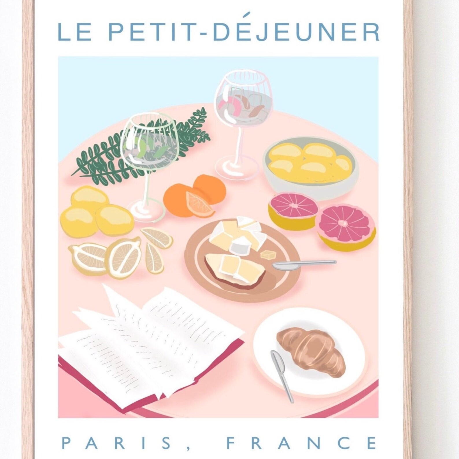 Le Petit-dejeuner French Breakfast Art Print French Art - Etsy UK