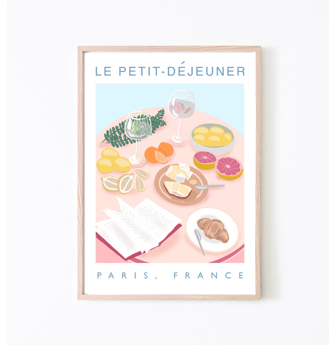 Le Petit-dejeuner, French Breakfast Art Print, French Art, Kitchen ...