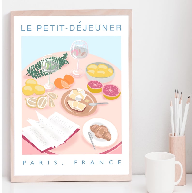 Le Petit-dejeuner French Breakfast Art Print French Art - Etsy UK