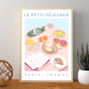 Le Petit-dejeuner, French Breakfast Art Print, French Art, Kitchen ...