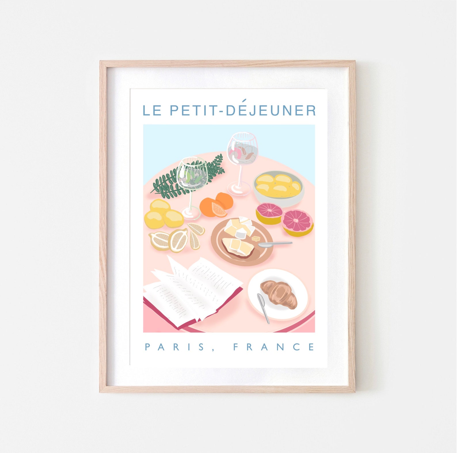 Le Petit-dejeuner French Breakfast Art Print French Art | Etsy UK
