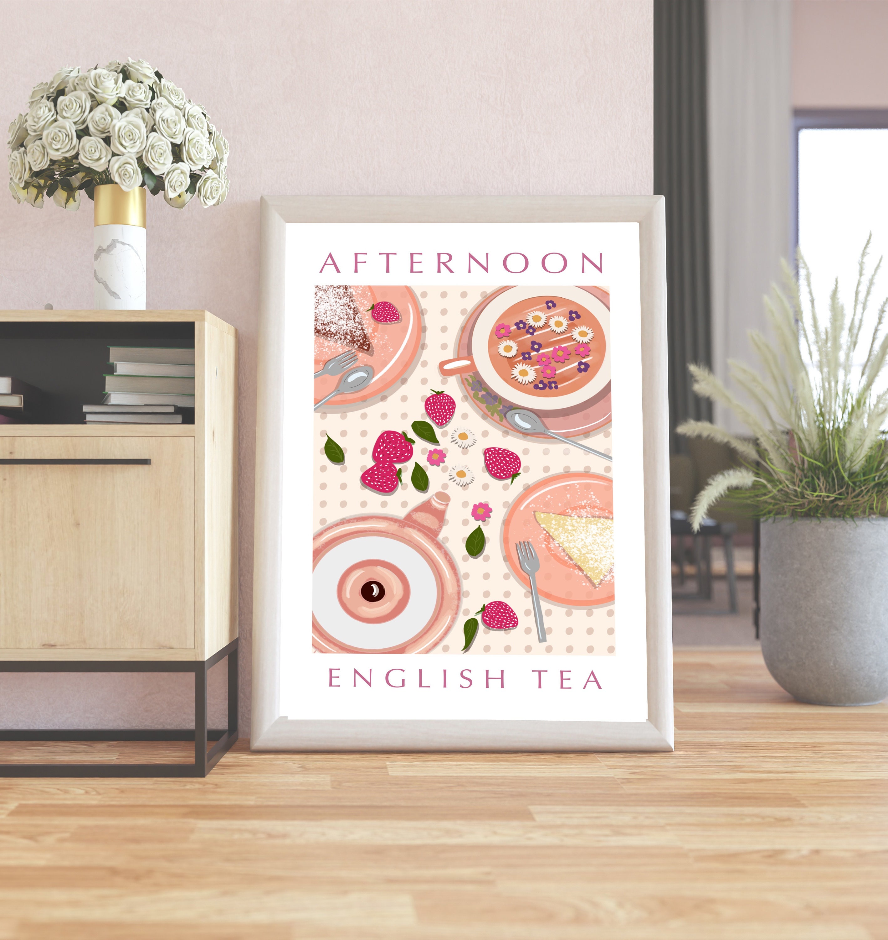 Afternoon Tea English Tea Art Print French Art Kitchen - Etsy