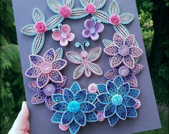 12 Pcs Hyacinth Handmade Paper Quilled Flowerdiy Colorful - Etsy